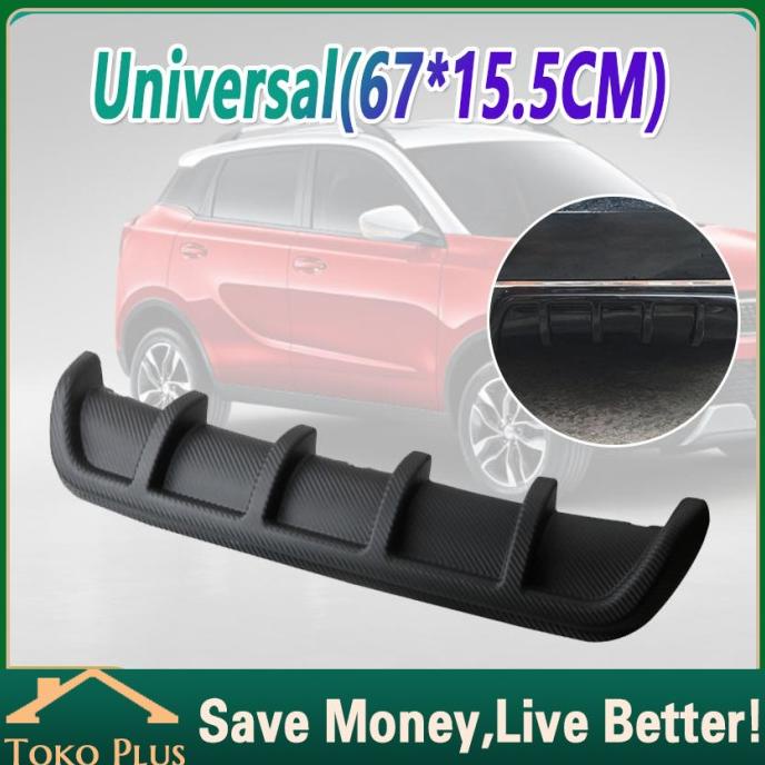 Jual Universal Carbon Rear Bumper belakang Diffuser Winglet Bumper ...