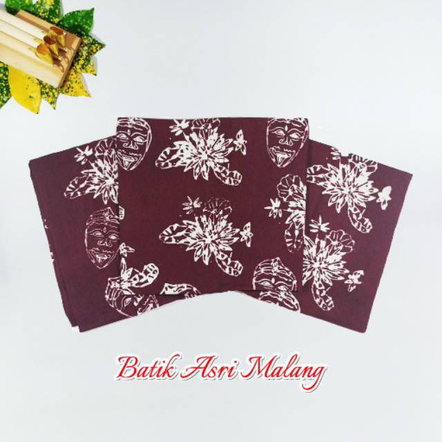 Jual Kain Batik Cap Motif Topeng & Tugu Malangan Polos. Bisa Pesan ...