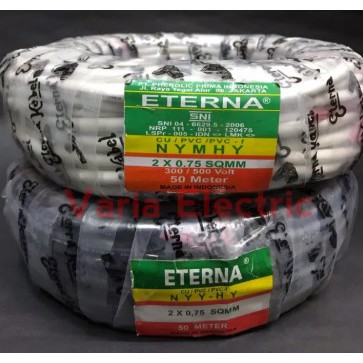 Jual KABEL SERABUT ISI 2 KABEL LISTRIK ETERNA 2x0.75 KABEL ETERNA TEMBAGA PANJANG 50 METER ...