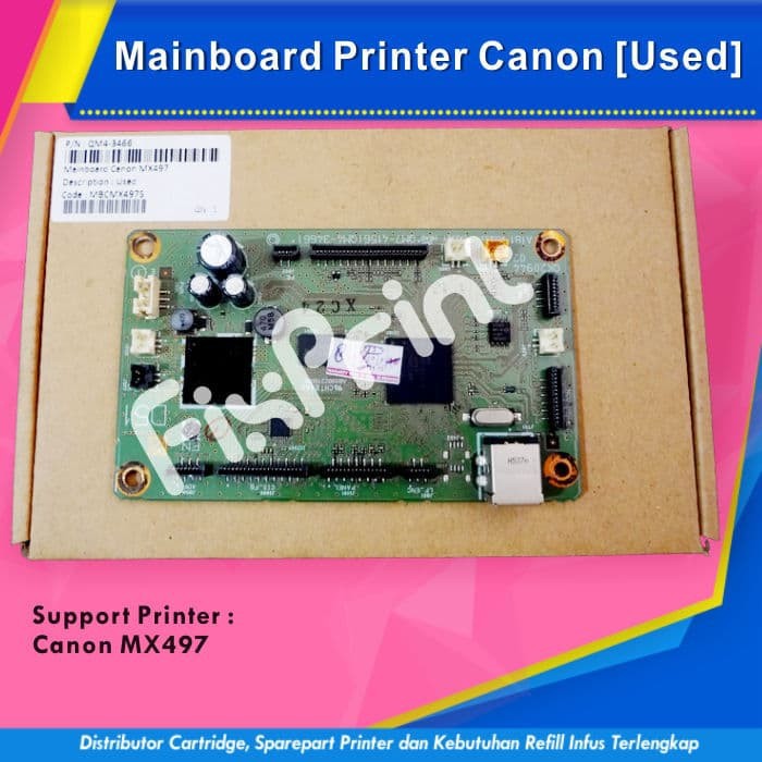 Jual Mainboard Printer Canon MX497 Motherboard Board Pixma MX-497 QM7 ...