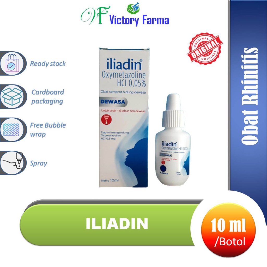 Jual ILIADIN Dewasa Botol @ 10 ml/Dekongestan Nasal | Shopee Indonesia
