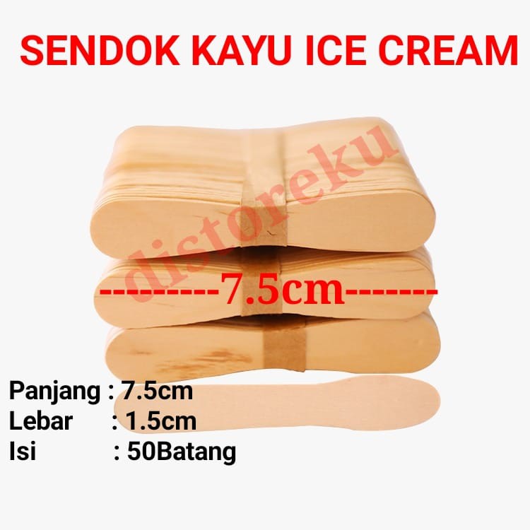 Jual 50pcs SENDOK GAGANG KAYU ES KRIM SPOON ICE CREAM KAYU ES CRIM ...