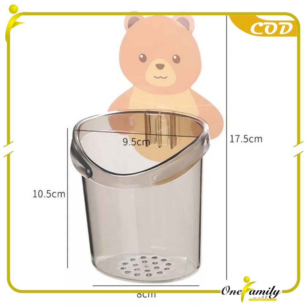 Jual ONE-C452 Rak Tempel Tempat Sikat Gigi Bear Rak Serbaguna Kamar ...