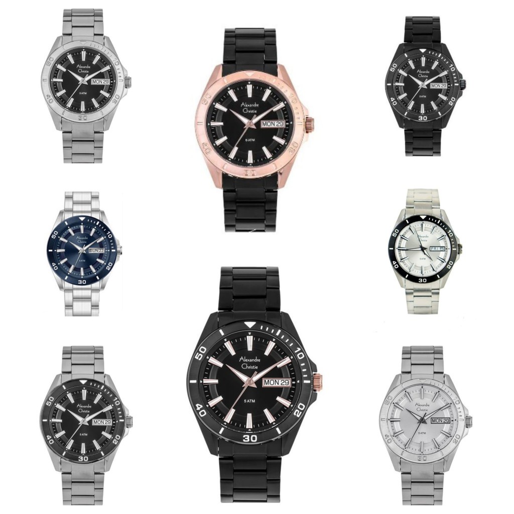 Jual Jam Tangan Pria Alexandre Christie AC 6512 Rantai Sporty Original ...