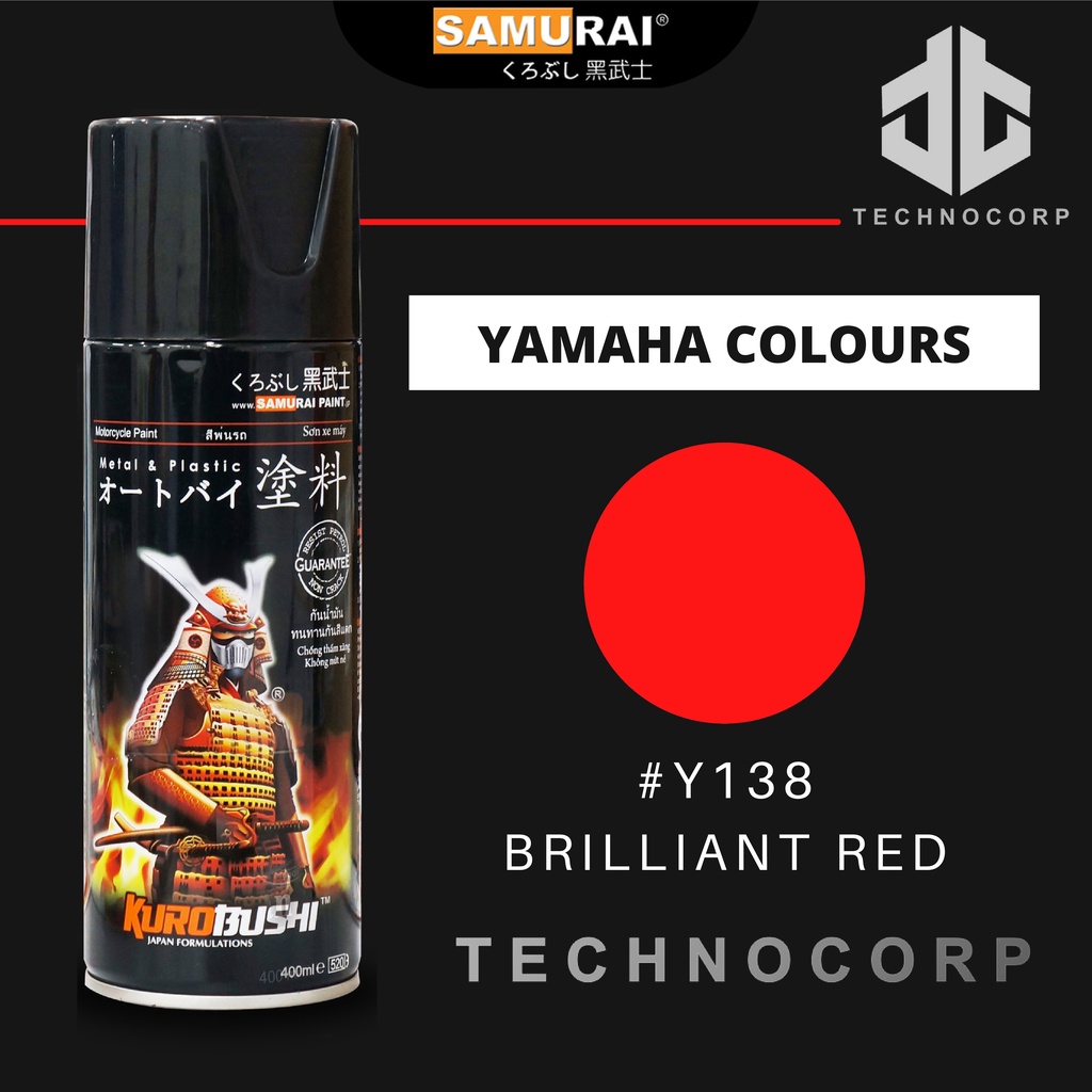 Jual Cat Semprot SAMURAI PAINT Y138 BRILLIANT RED / YAMAHA CANDY RED | Shopee Indonesia