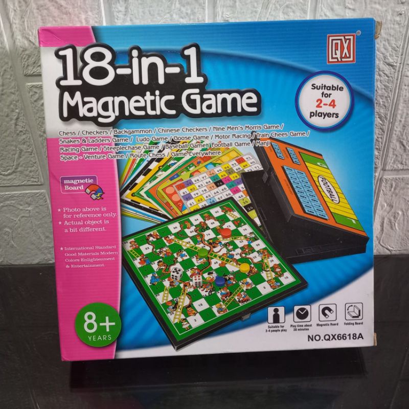 Jual Mainan Board Game Magnetic 18 in 1 Edukasi Catur Ular Tangga ...