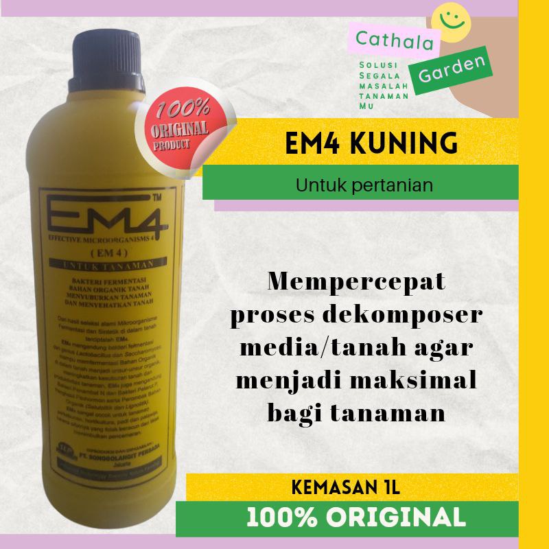 Jual PUPUK ORGANIK PERTANIAN EM4 KEMASAN 1 LITER | Shopee Indonesia