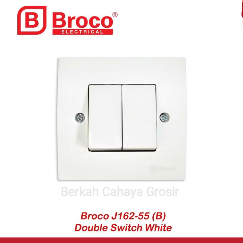 Jual BROCO NEU RAY IB SAKLAR SERI PUTIH J162 NEURAY DOUBLE / GANDA ...