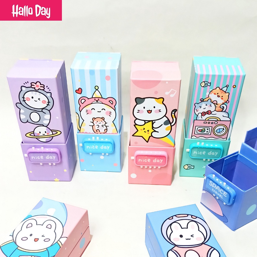 Jual HD Kotak Pensil Karton Berdiri Tingkat + Pin + Cermin / Tempat ...