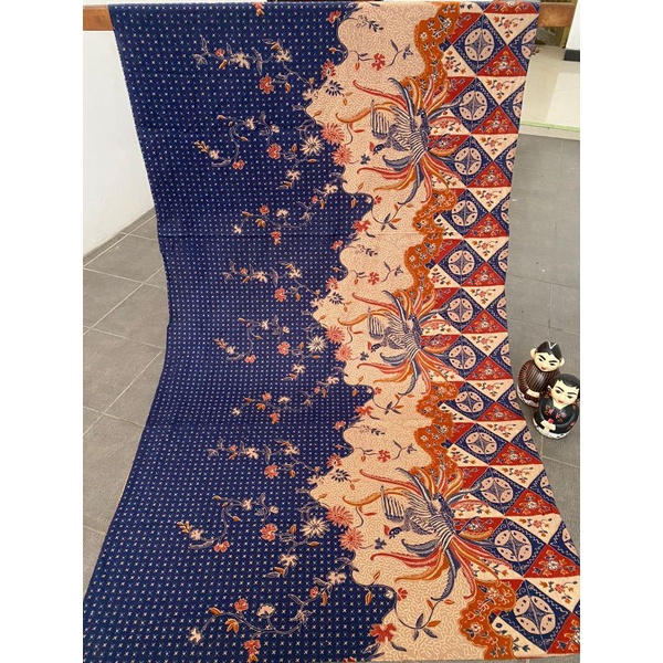 Jual Kain batik solo alusan truntum merak wajik biru | Shopee Indonesia