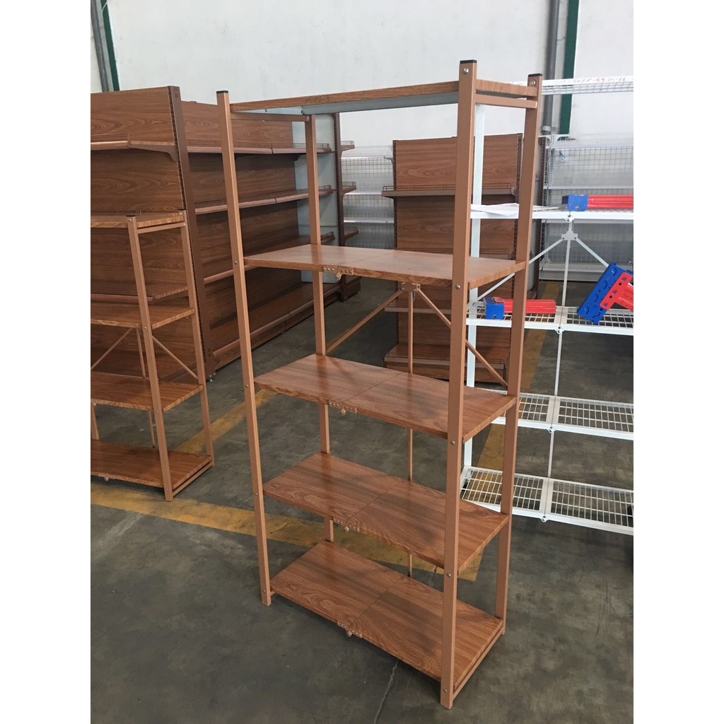 Jual Rak Rumah Lipat warna kayu 5 Layer | Shopee Indonesia