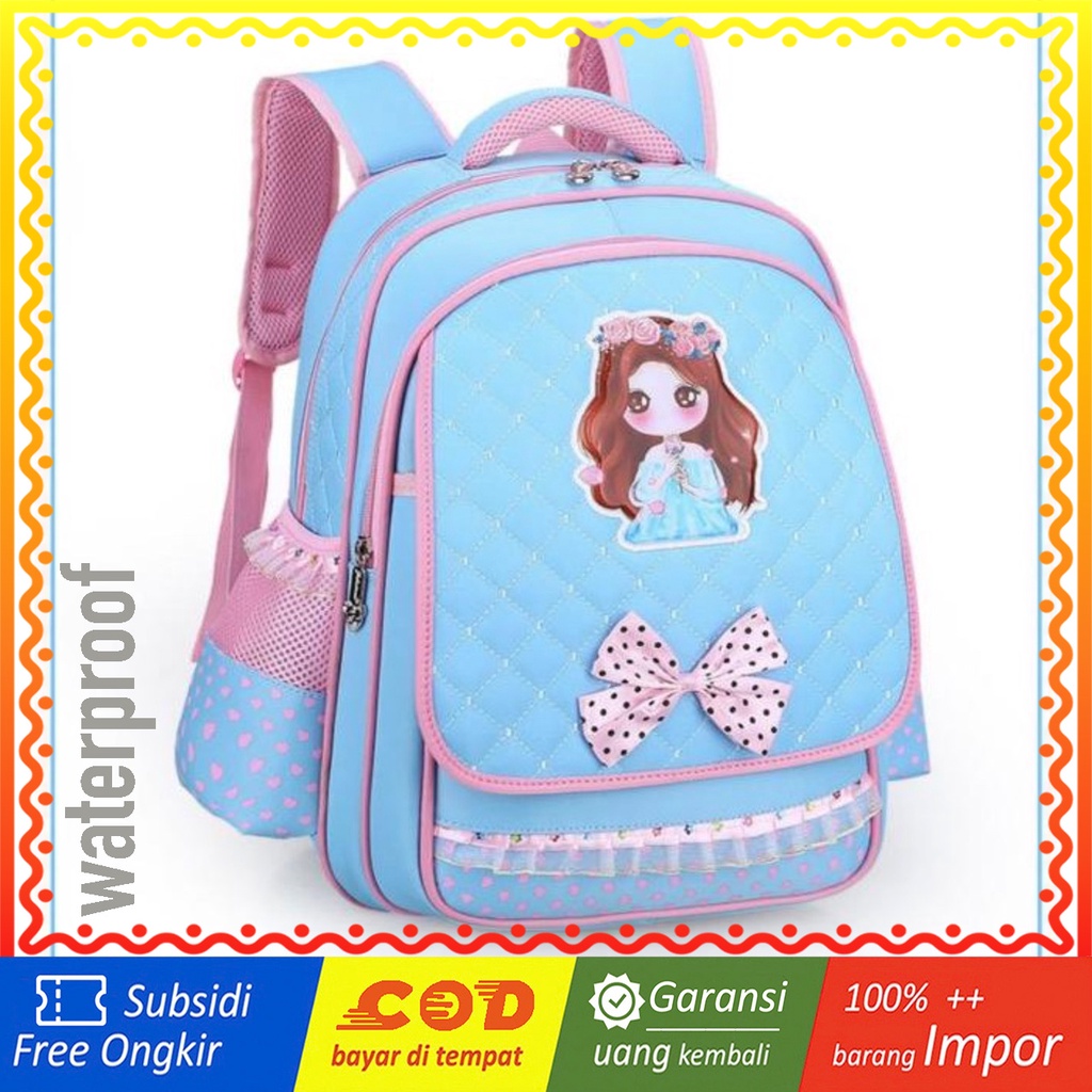 Jual WWH07 Tas Anak Perempuan Sekolah SD Ransel Ribbon Size 16" Besar Girl MKT | Shopee Indonesia