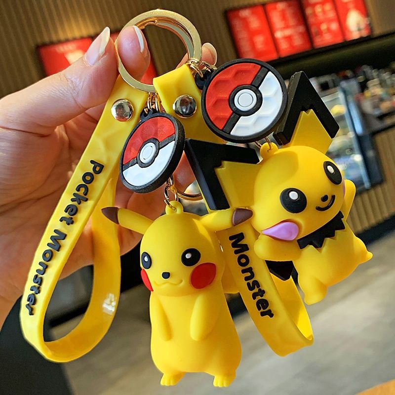 Jual GANTUNGAN KUNCI BENTUK KARTUN POKEMON PIKACHU /POKEMON KEYCHAINS ...