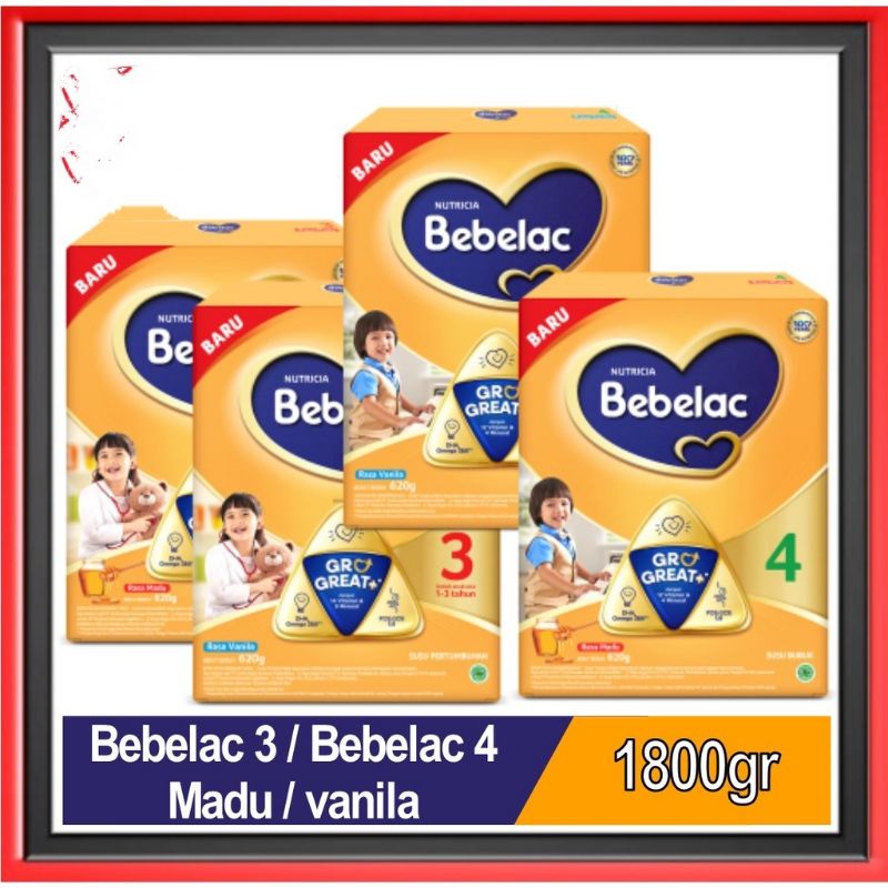 Jual Bebelac 3 bebelac 4 madu /vanila 1800gr | Shopee Indonesia