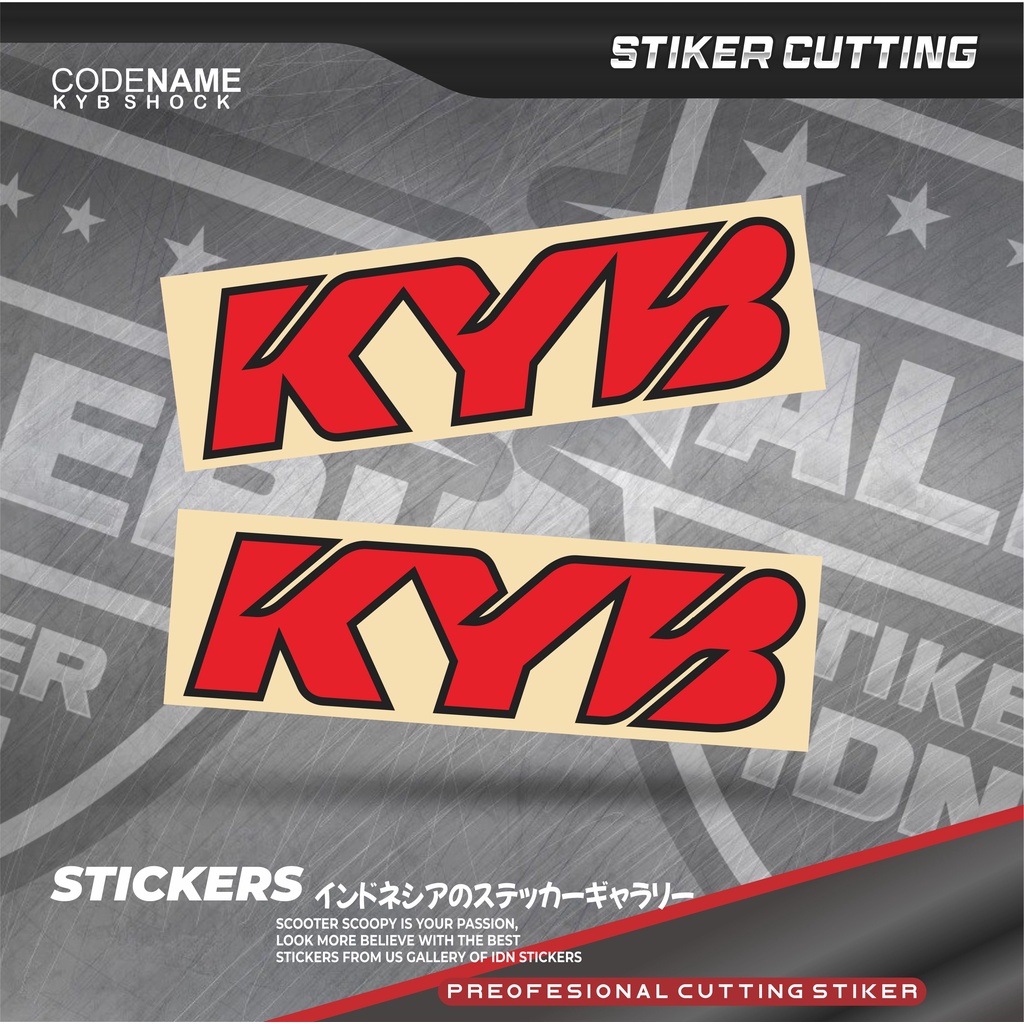 Jual STIKER KYB SHOCK DEPAN MOTOR STIKIER BAMBU DEPAN MOTOR STIKER KYB ...
