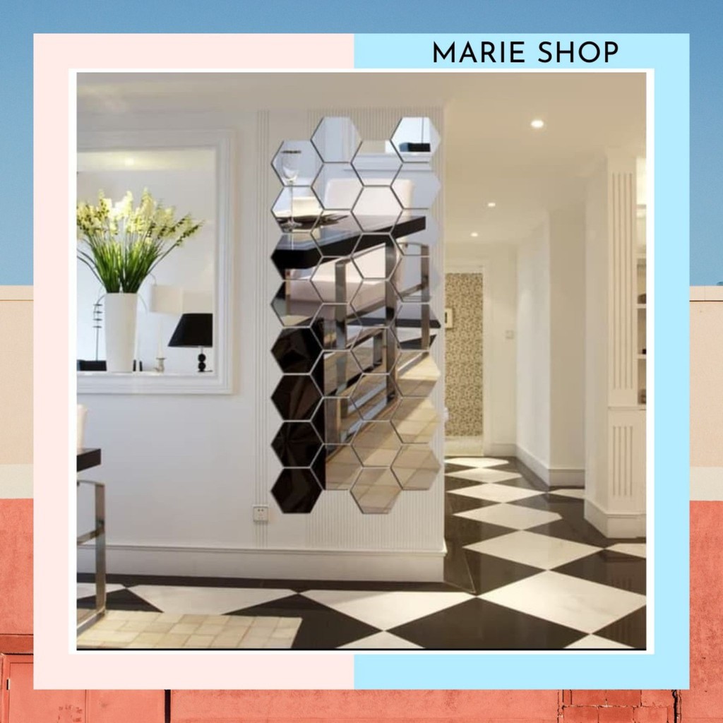 Jual HEXAGONAL - HIASAN KACA / HIASAN DINDING ACRYLIC HEXAGONAL IMPORT ...