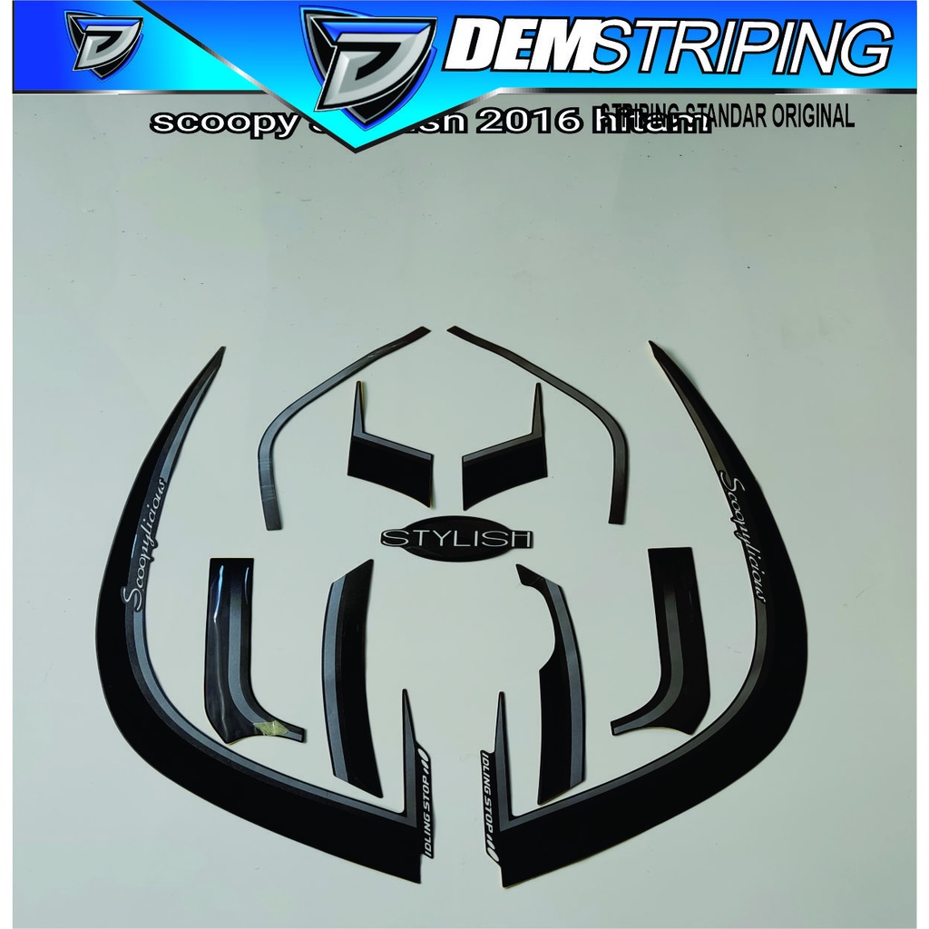 Jual Stiker Standar Original Scoopy Stylist 2016 Hitam | Shopee Indonesia