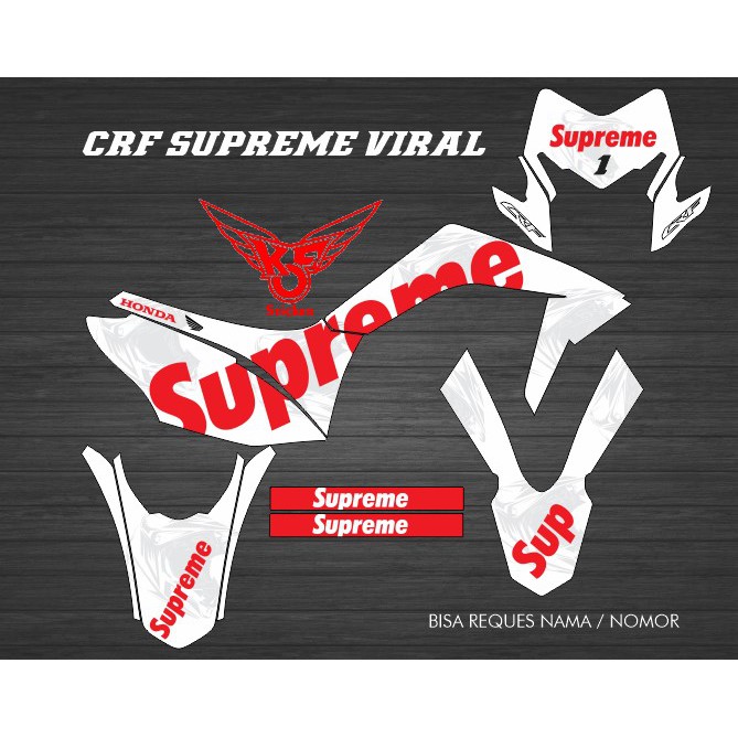 Jual STIKER HONDA CRF DESAIN SUPREME | Shopee Indonesia