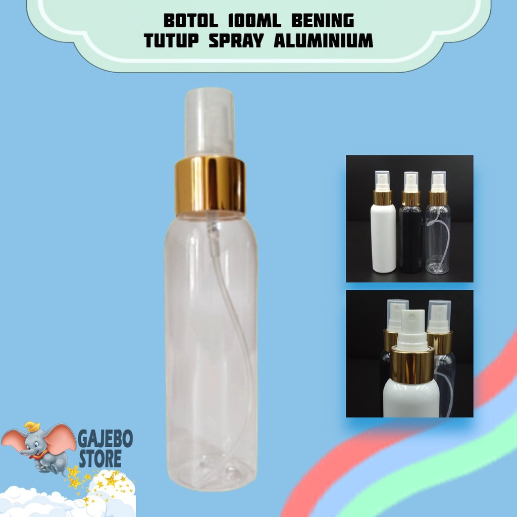 Jual BOTOL 100ML SPRAY GOLD HALF CAP / BOTOL SPRAY GOLD 100ML BOTOL ISI ...