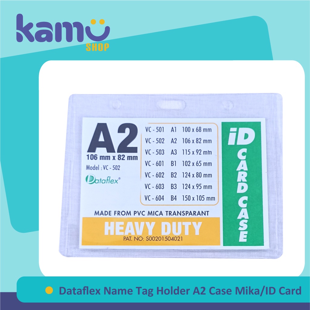 Jual Dataflex Id Card A2 / Card Holder / Name Tag Holder Case Plastik Mika VC - 502 Isi 20 ...