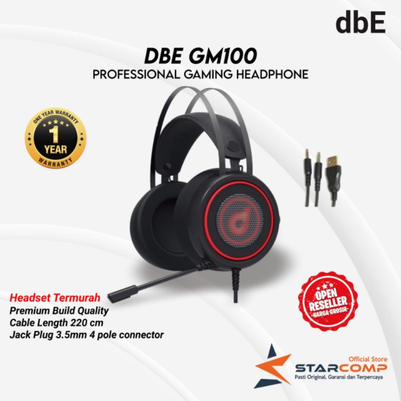 Jual Headset dbE GM100 Gaming Headphone GM 100 | Shopee Indonesia