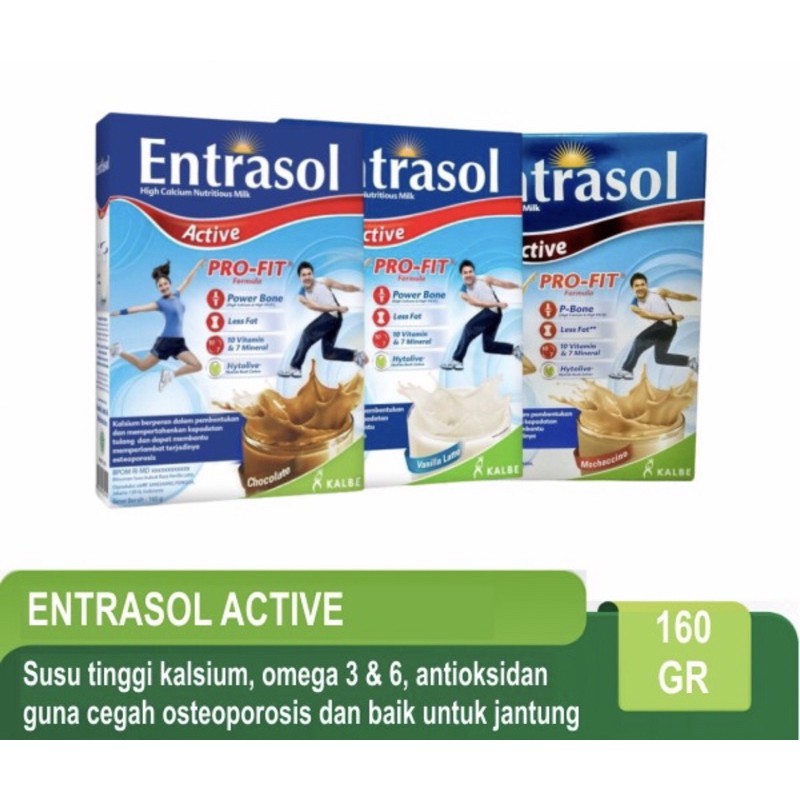 Jual Entrasol active 160 gram ( susu nutrisi lengkap remaja ) 3 varian ...