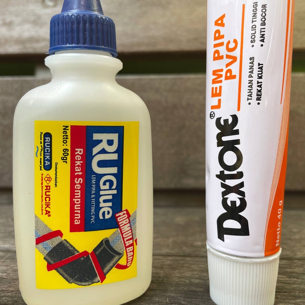 Jual Lem Pipa PVC RUGLUE - DEXTONE 40 60 gr botol Rucika Perekat ...
