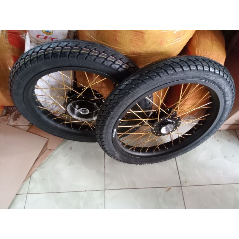 Jual velg Yamaha RX king ring 18 x215/185 tromol original plus ban ...