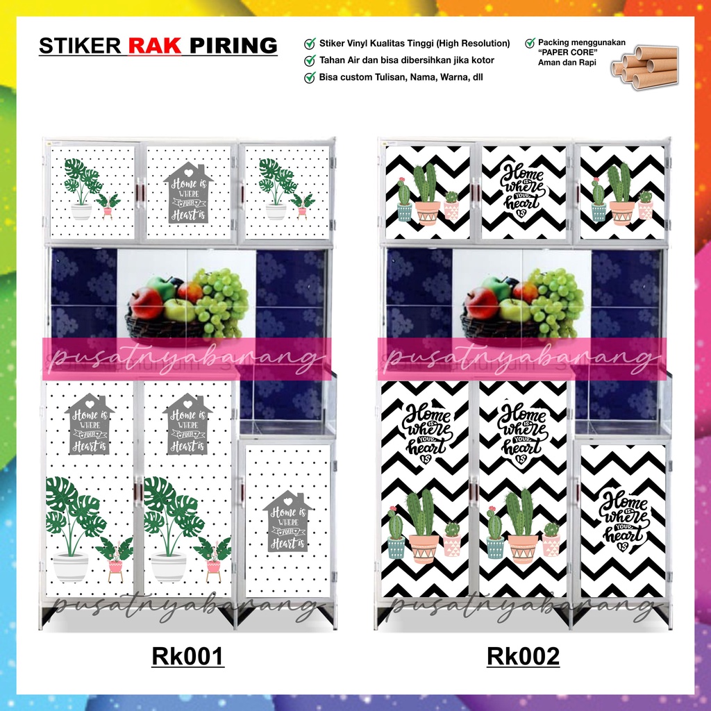 Jual STICKER RAK PIRING 4 PINTU DAN 6 PINTU | Shopee Indonesia
