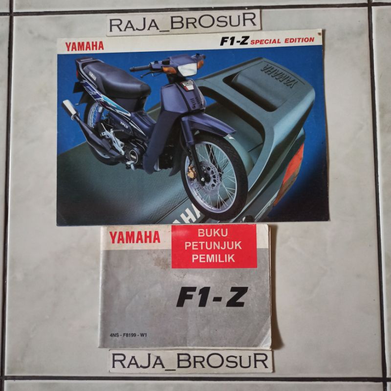 Jual Buku petunjuk pemilik/manual book + poster brosur leaflet jadul lawas Yamaha F1-Z F1Z Force ...
