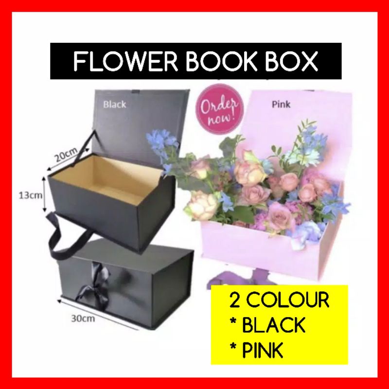 Jual box bunga - Book box - rectangle box - box tutup tempel - bloombox - hardbox / FLOWER BOX ...