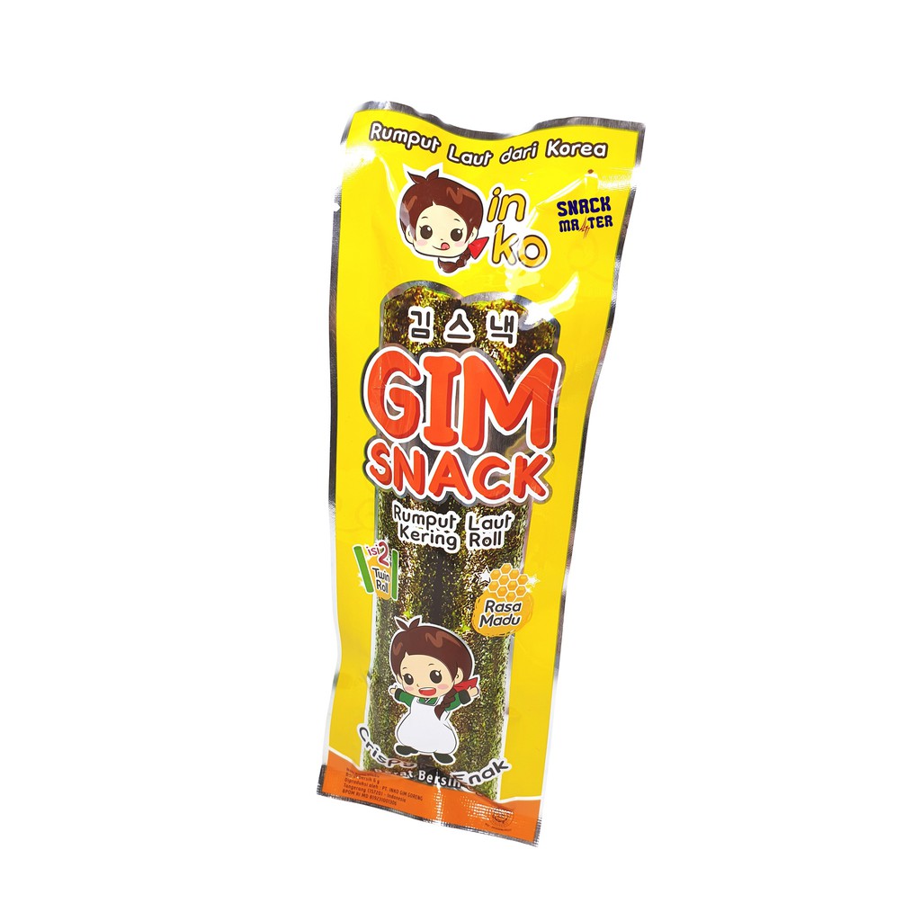 Jual In Ko Gim Snack Korean Seaweed Rumput Laut Kering Roll - Netto 6 ...