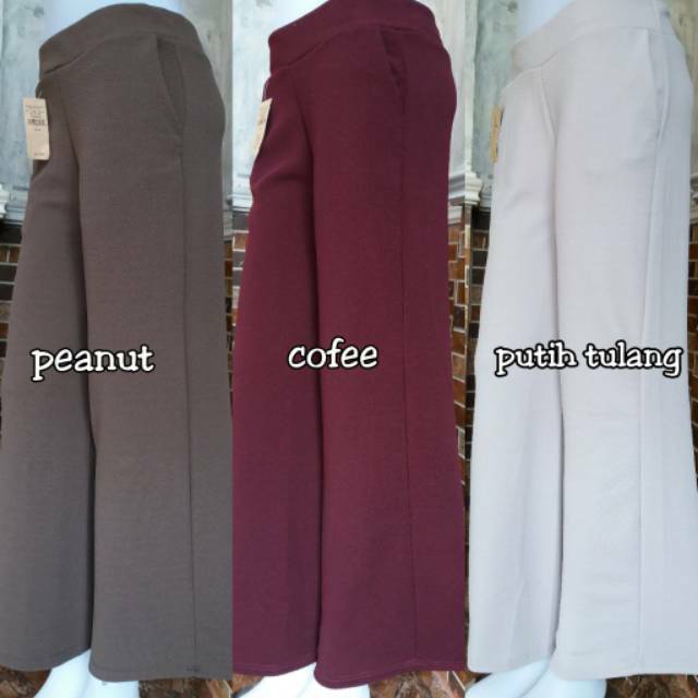 Jual Kulot krep / celana kulot milano / kulot panjang wanita / grosir ...