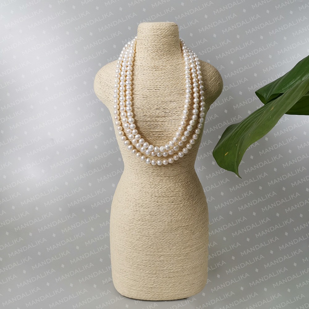 Jual Kalung Mutiara Air Tawar Asli Lombok 3 layer (Azalea) | Shopee ...