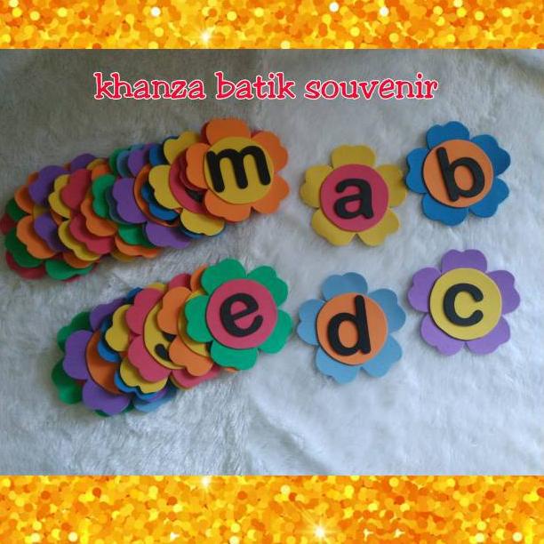 Jual Hiasan Ruang Kelas Mainan edukasi anak Peraga tempel huruf dan ...