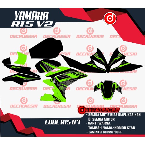 Jual Decal R15 V2/Stiker R15 V2/Decal R15 V2/Sticker R15 V2/Stiker R15 ...