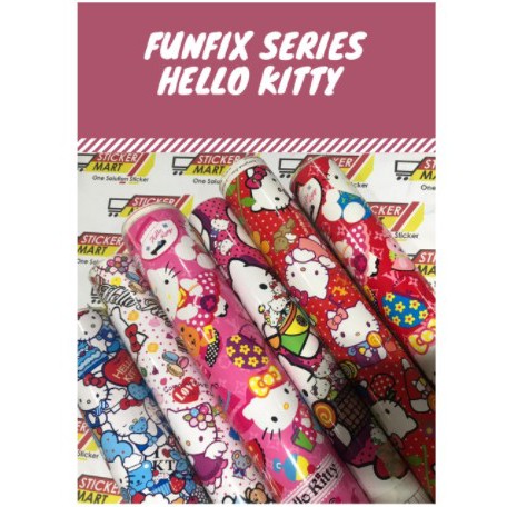 Jual Sticker motif HELLO KITTY utk Lemari Meja Hp Laptop motor dinding ...