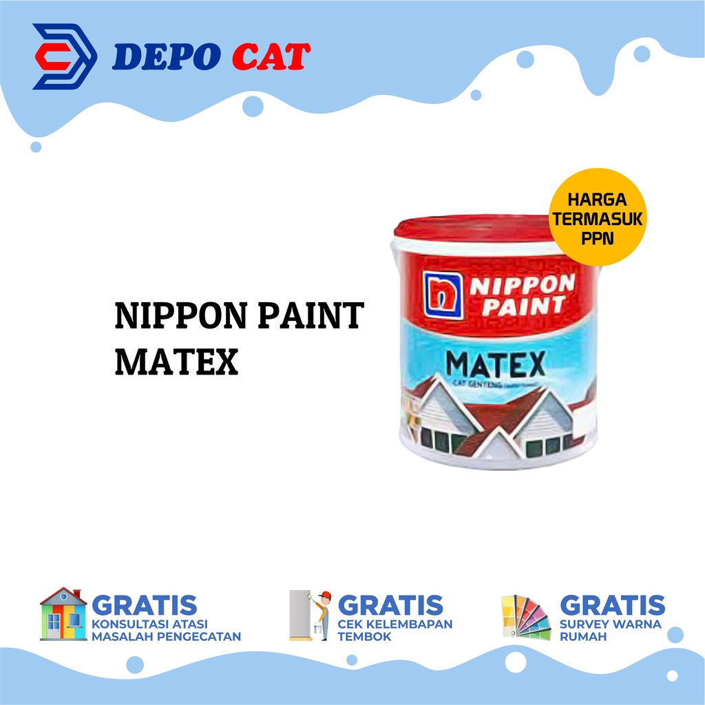 Jual Nippon Matex Cat Genteng White 2,5L | Cat Premium Genteng | Shopee ...