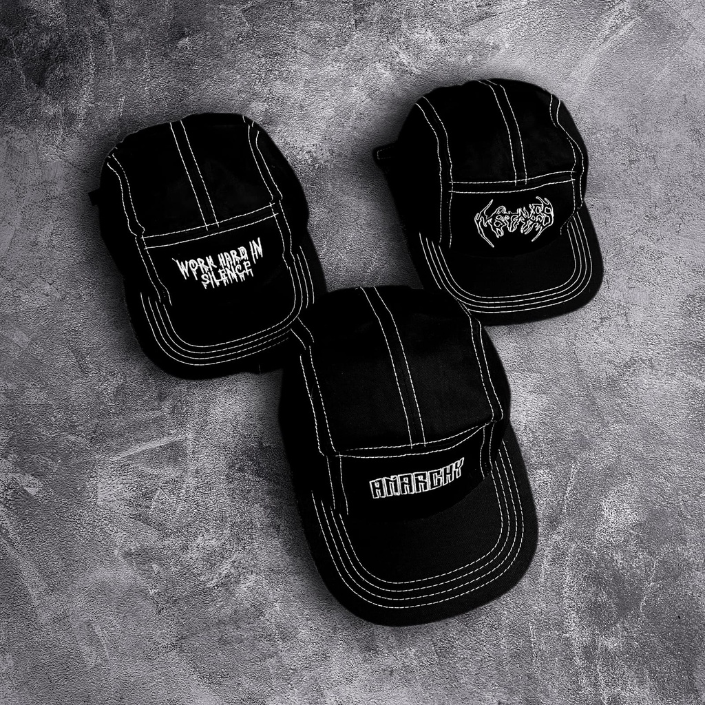 Jual TOPI PANEL 5 LIST "black" | Shopee Indonesia