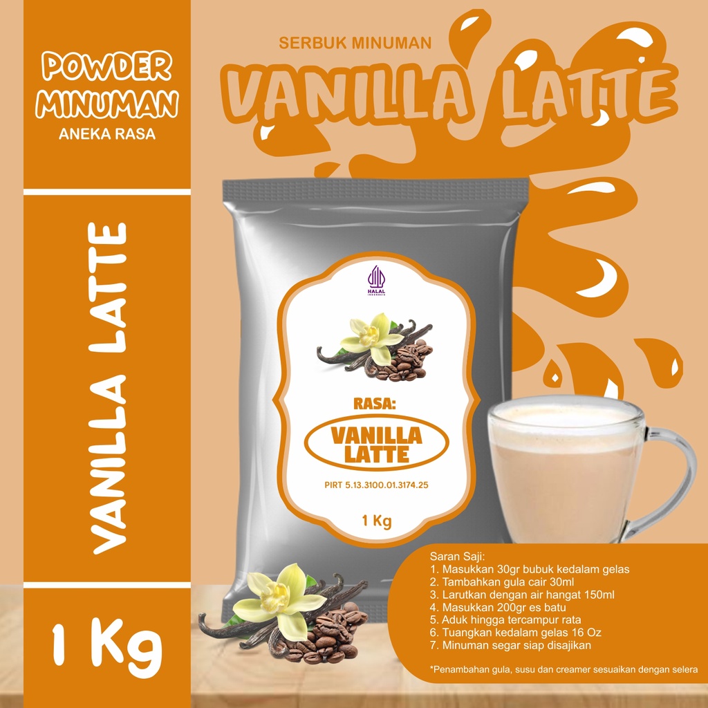 Jual Bubuk Serbuk Minuman 1kg Rasa Vanila Late Bubuk Minuman Kekinian ...