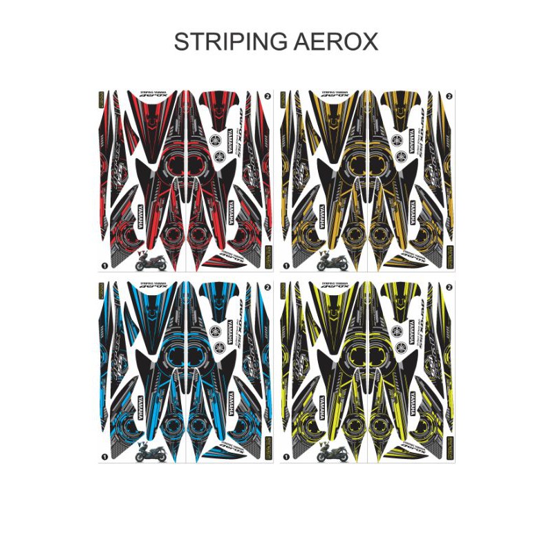 Jual STRIPING LIST BODY / SEMI FULL AEROX 155 GRAFIS ROBOTIC | Shopee ...