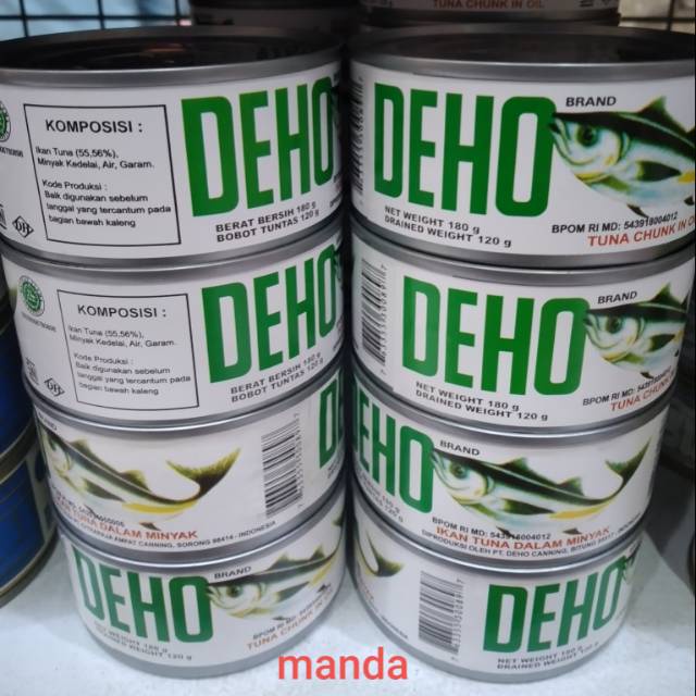 Jual Ikan tuna DEHO ikan tuna kaleng dalam minyak 180 gram | Shopee ...
