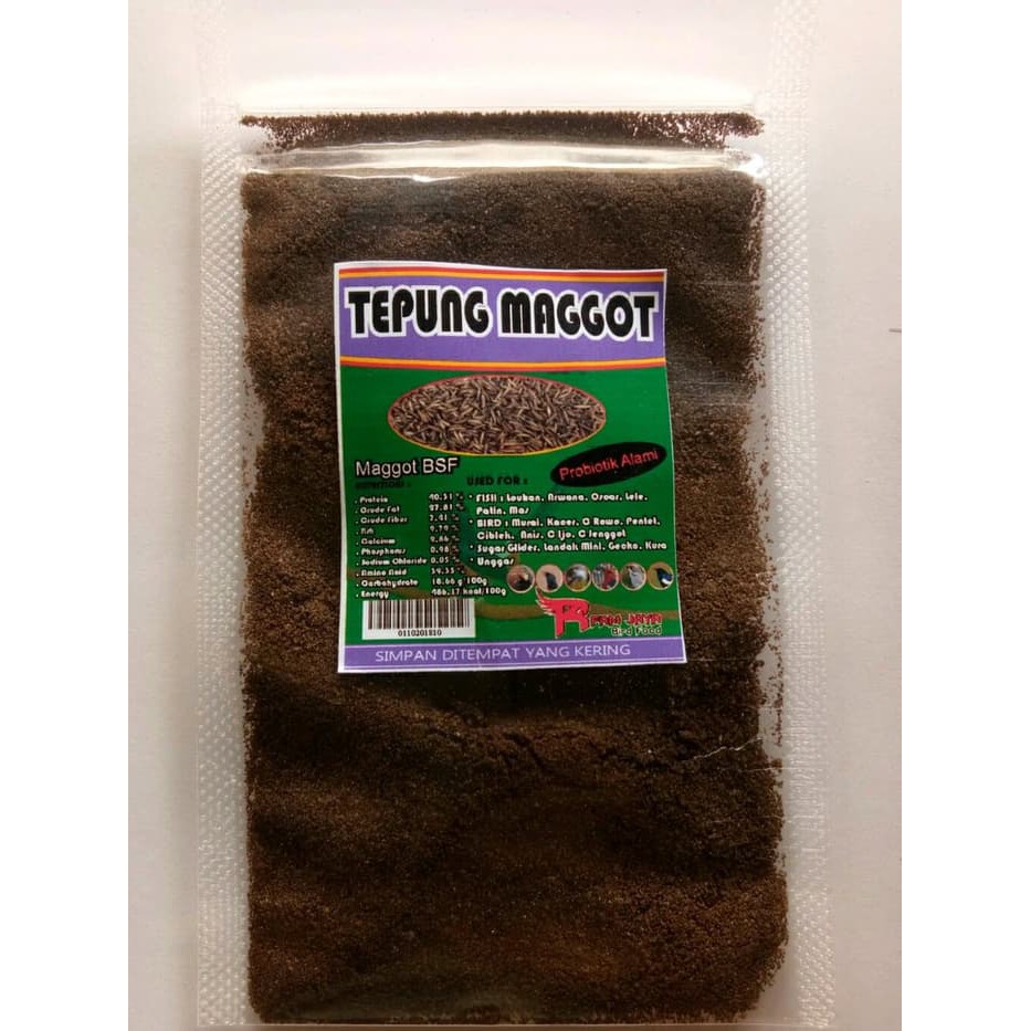 Jual G014001 TEPUNG MAGGOT RFAM JAYA LARVA LALAT HITAM BSF ORGANIK ...