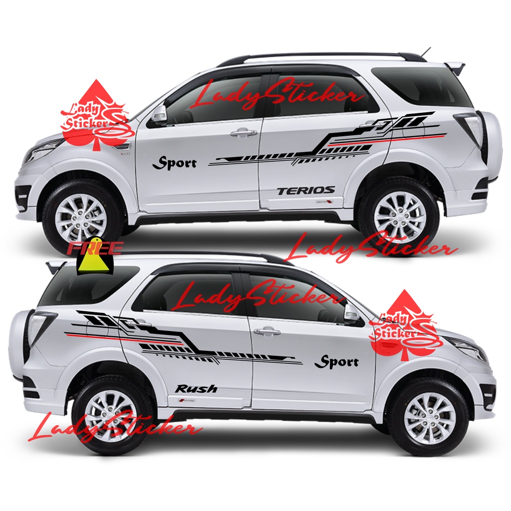 Jual Cutting sticker mobil terios rush sticker stiker mobil toyota rush ...