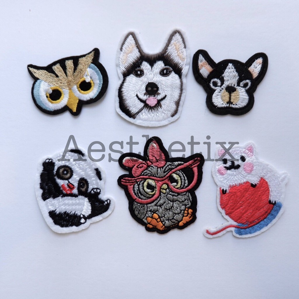 Jual Iron Patch Bordir Karakter Bordiran Patches Emblem Doggy Anjing ...
