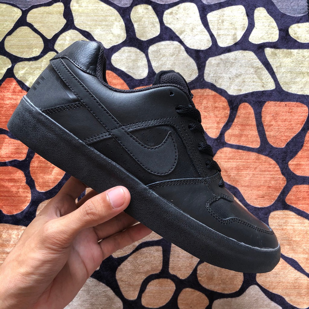 Jual Nike Delta Force Vulc Leather All Black | Shopee Indonesia