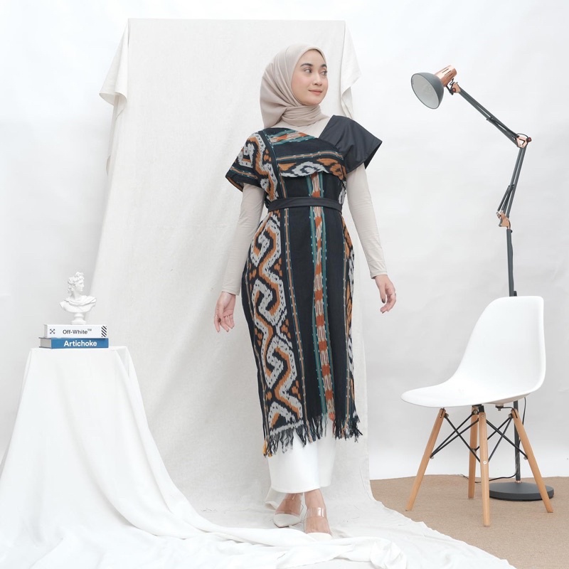 Jual dress tenun blanket, dress tenun etnik | Shopee Indonesia