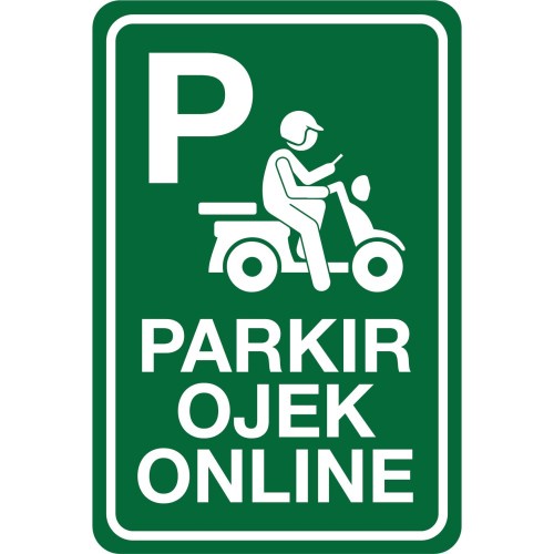 Jual Rambu Parkir Motor Ojek Online - OJOL 20cm x 30cm Plat | Shopee ...