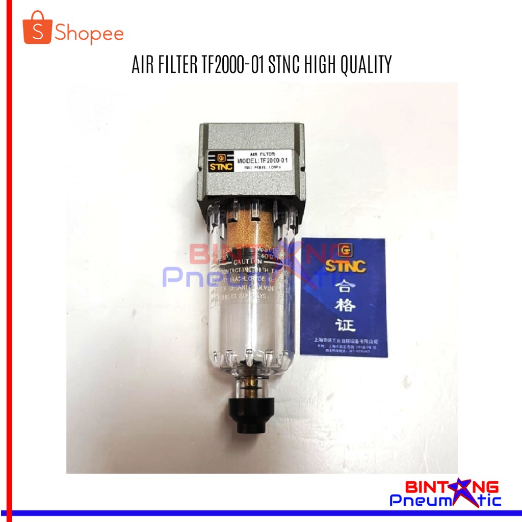 Jual TF2000-01 AIR FILTER COMPRESSOR DRAT 1/8" INCH FILTER UDARA STNC ...