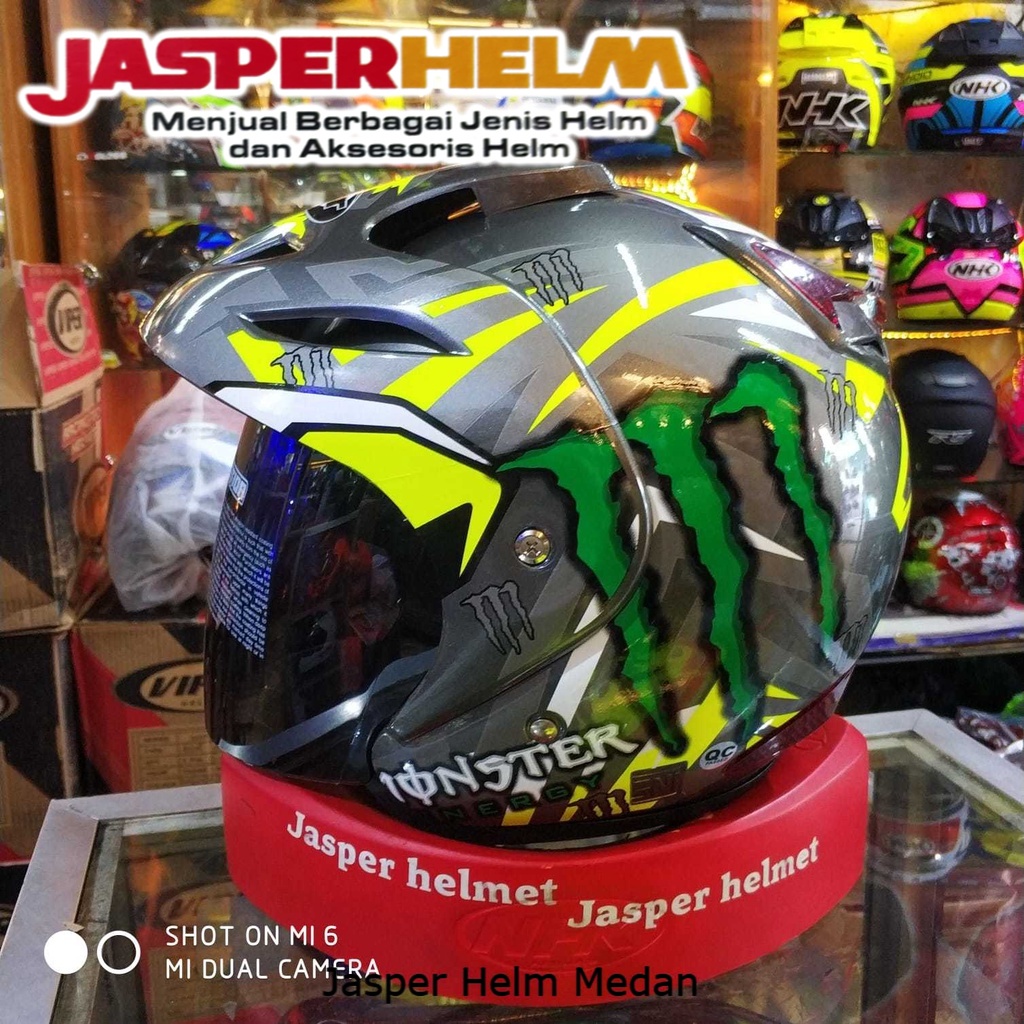 Jual HELM VIPER PET CORAK - MONSTER | Shopee Indonesia